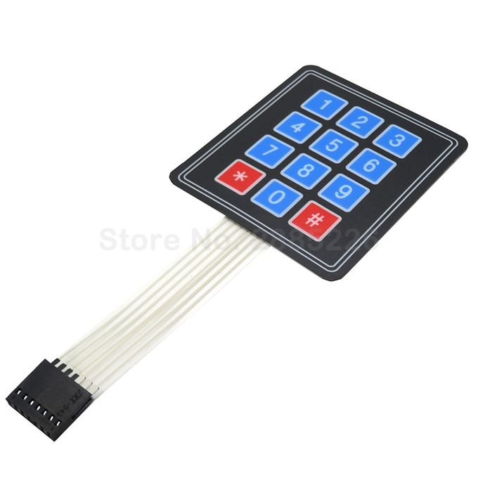 3X4 12 Keys Matrix Array Membrane Switch Keypad